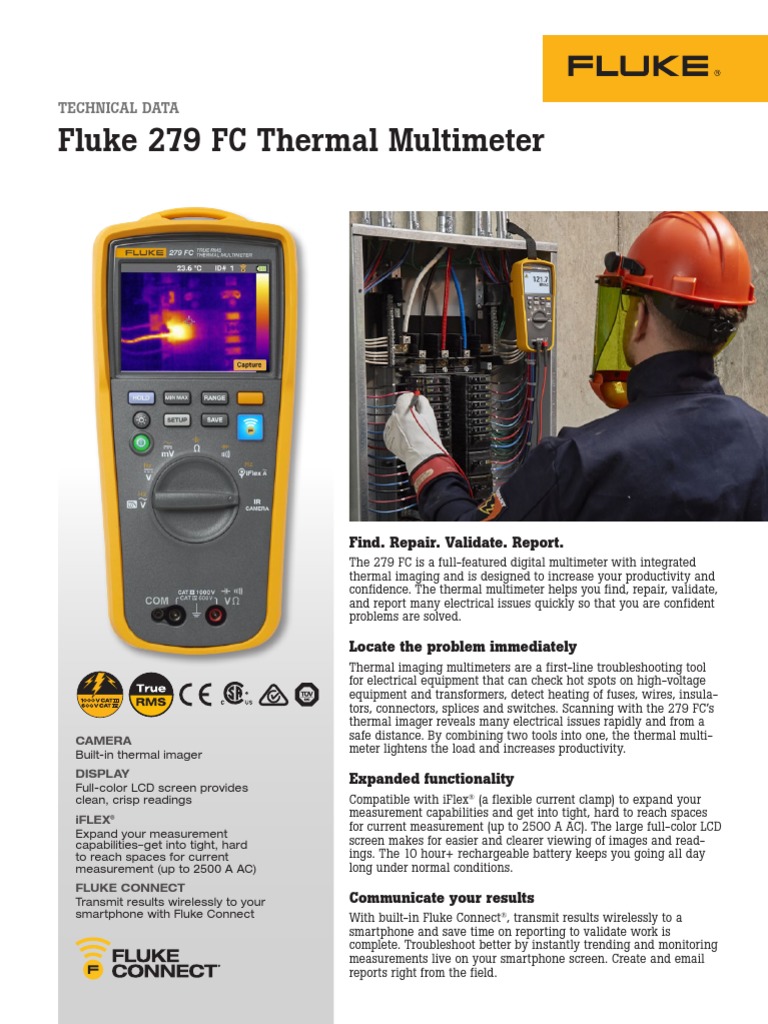 Fluke 279 FC Thermal Multimeter: Technical Data | PDF | Power Supply ...