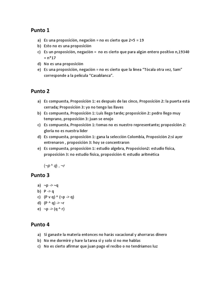 Punto | PDF | Proposición | Lógica matemática
