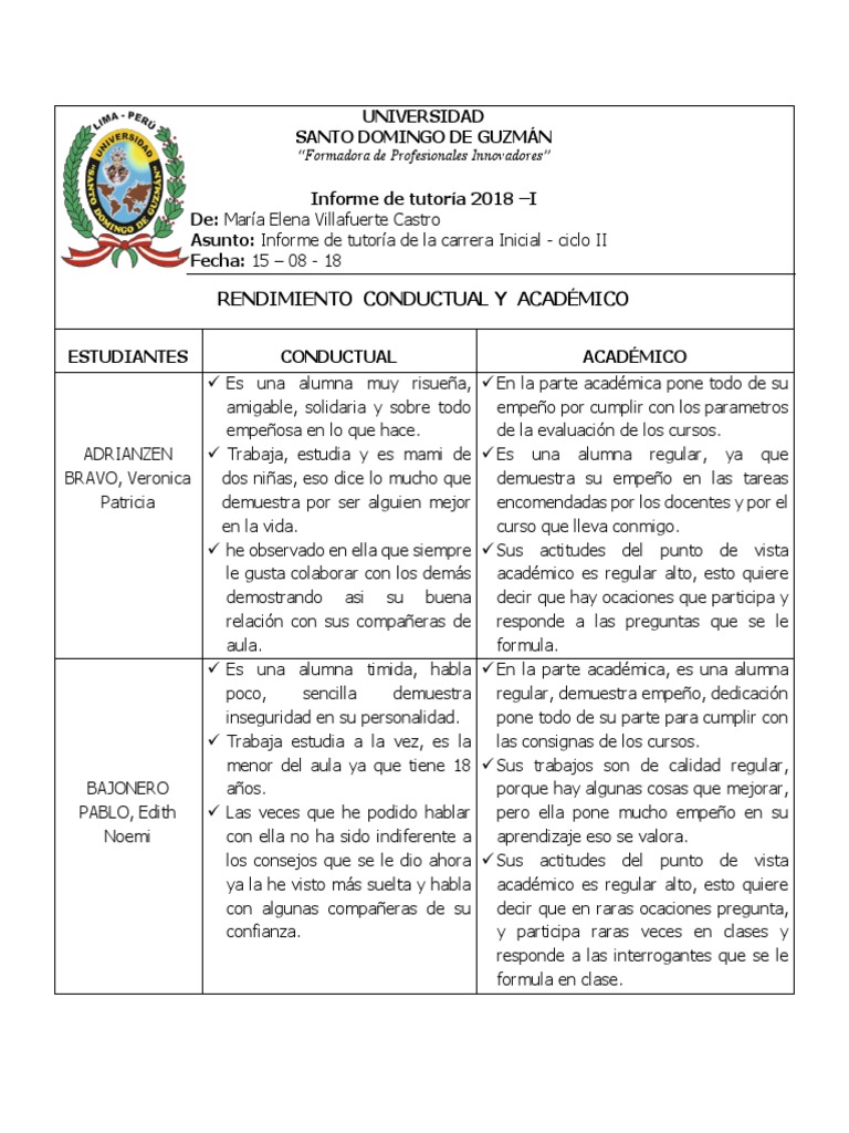 Informe | PDF | Salón de clases | Maestros