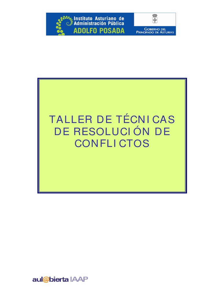 Curso Resolucion Conflictos PDF | PDF | Conflicto (proceso) | Toma de decisiones