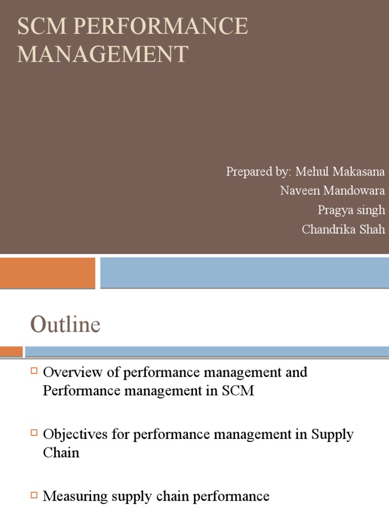 SCM Performance Management | PDF | Supply Chain | Inventory