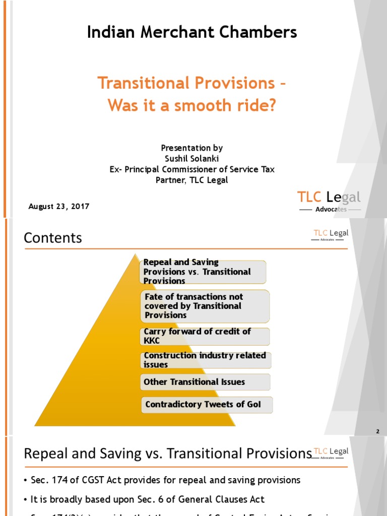 Indian Merchant Chambers: Transitional Provisions - Was It A Smooth ...