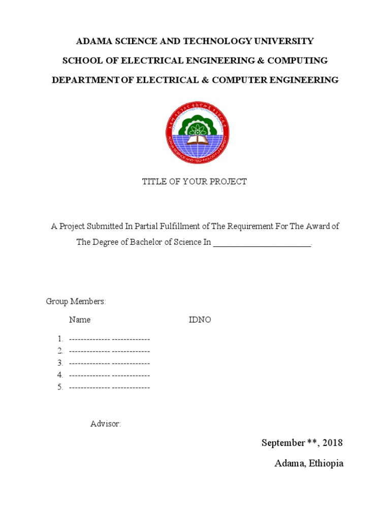 Adama Science and Technology University School of Electrical ...
