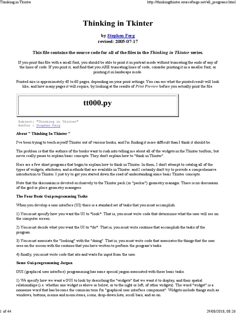 Thinking | PDF | Widget (Gui) | Button (Computing)