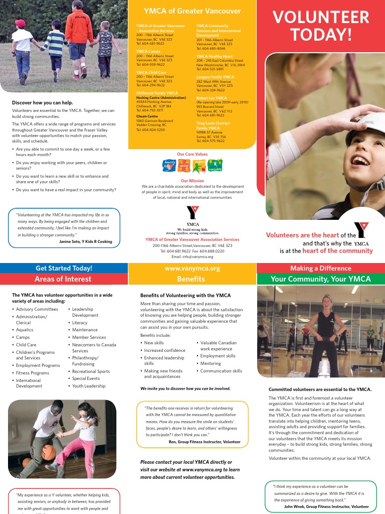 Volunteer Opportunities at the YMCA of Greater Vancouver: Discover How ...