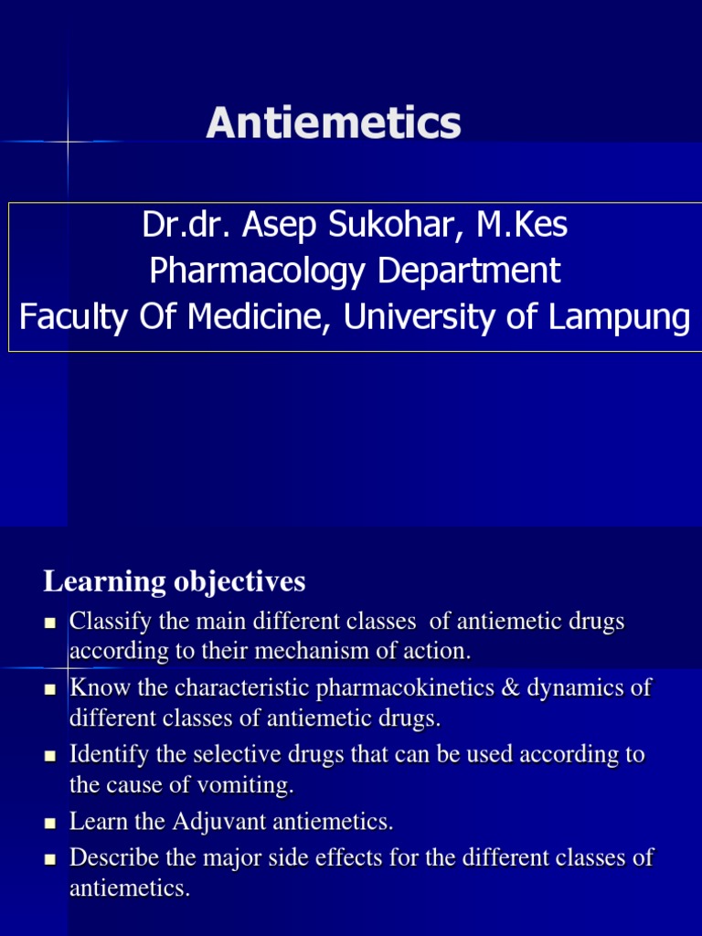 Antiemetics | PDF | Vomiting | Nausea