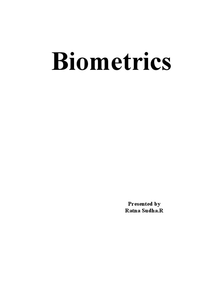 Bio Metrics Sreevidhya@Students | PDF | Authentication | Biometrics