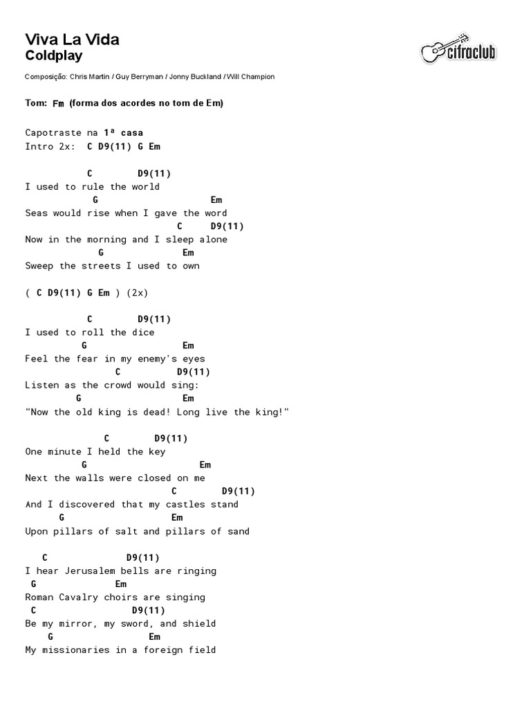 Viva La Vida Coldplay Song Analysis | PDF | Leisure