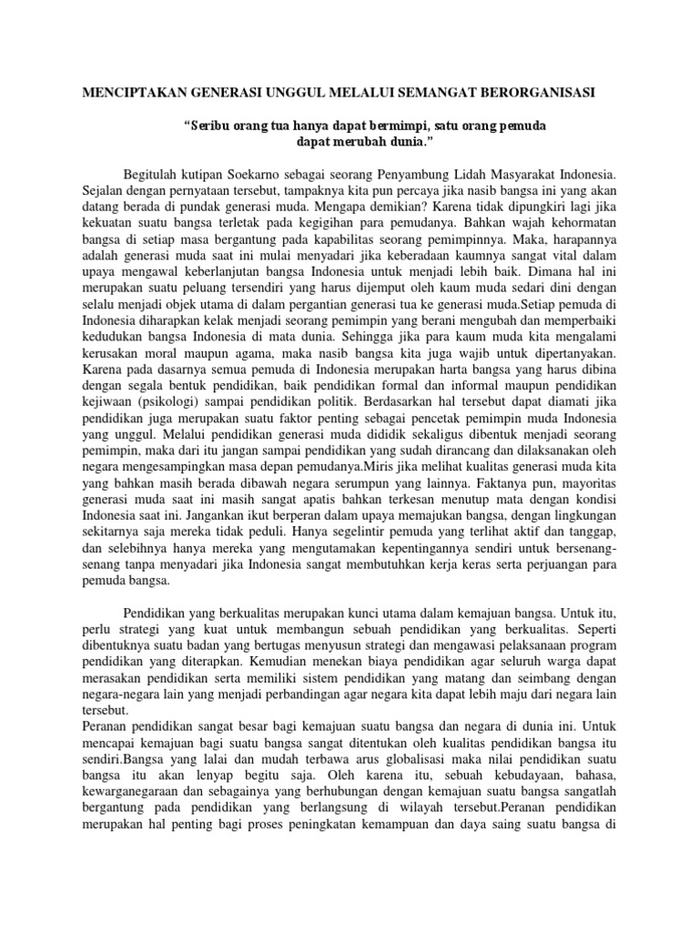 Essay Beasiswa | PDF