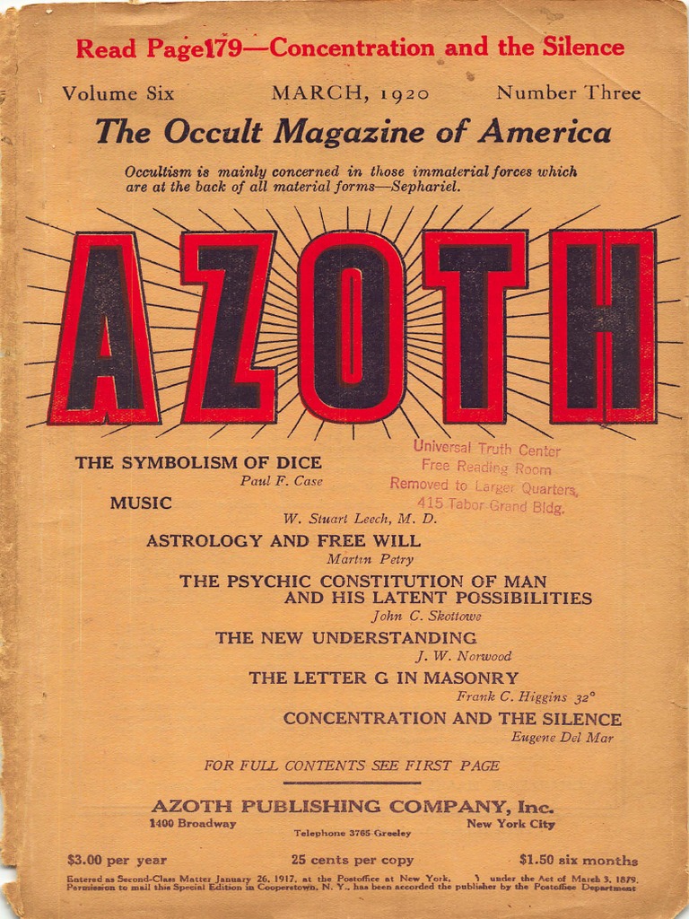 Azoth | PDF | Alchemy | Consciousness