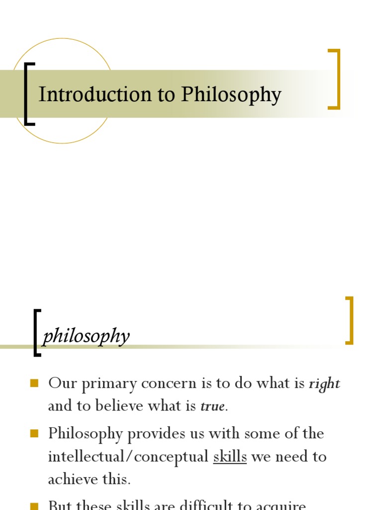 Introduction To Philosophy | PDF