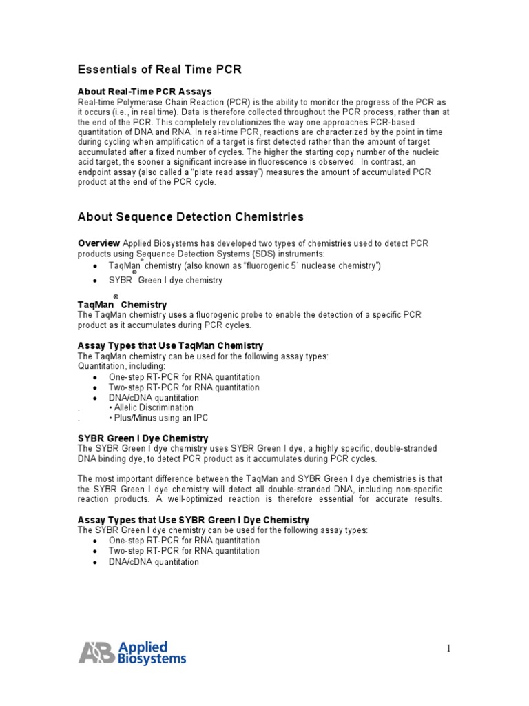 RT PCR | PDF | Reverse Transcription Polymerase Chain Reaction ...