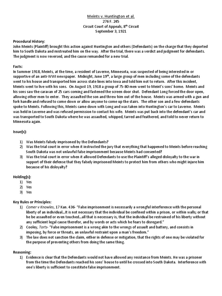 Meints | PDF | Imprisonment | Liberty