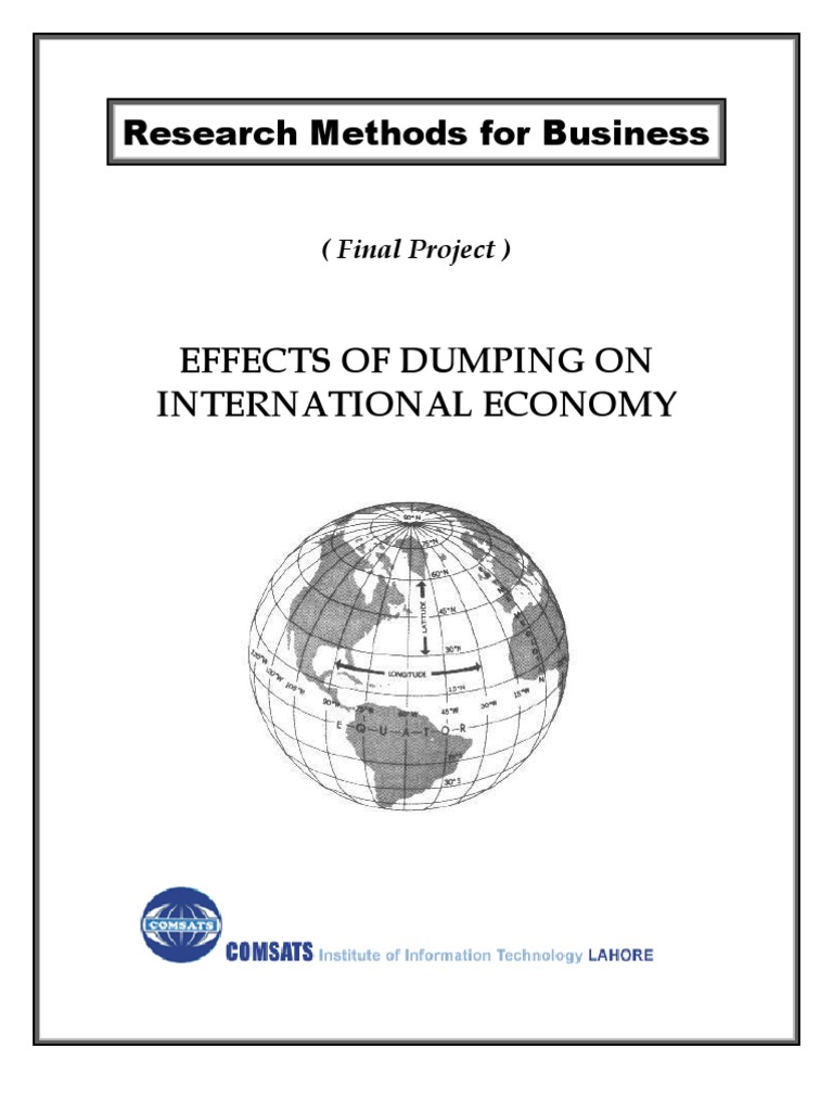 Effects of Dumping on International Economies and Trade | PDF | Dumping ...