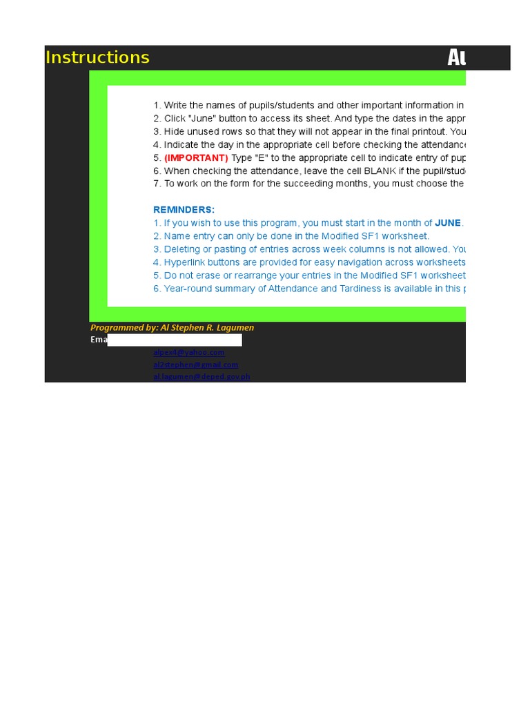 Auto-SF2: Instructions | PDF