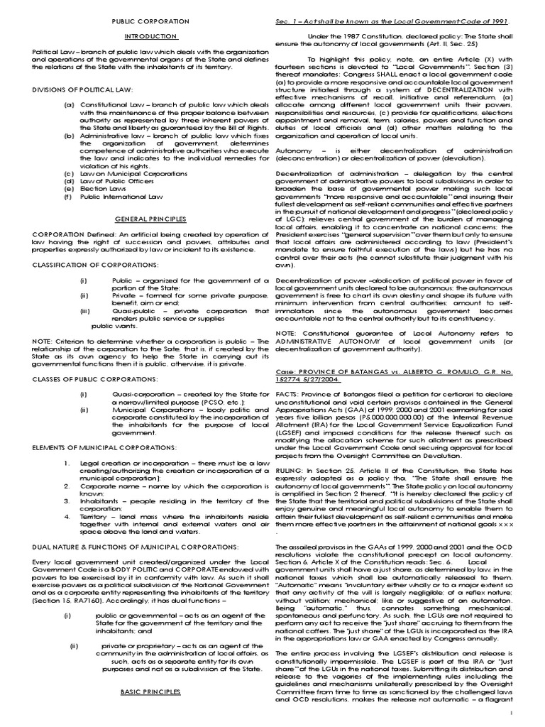 Pubcorp | PDF | Metro Manila | Devolution