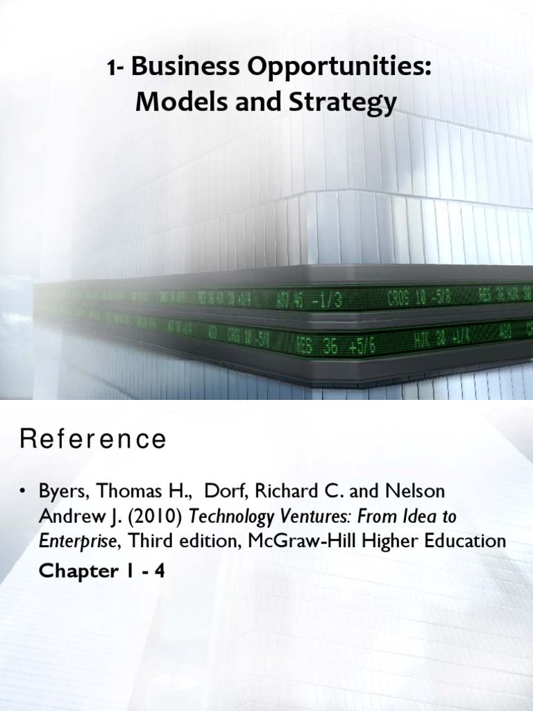1-Business Opportunities: Models and Strategy | PDF | Competitive ...