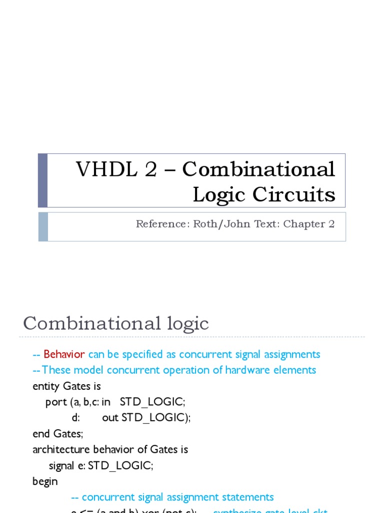 VHDL | PDF | Vhdl | Areas Of Computer Science