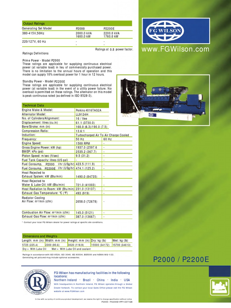 Perkins 4016TAG2A | PDF | Engines | Turbocharger