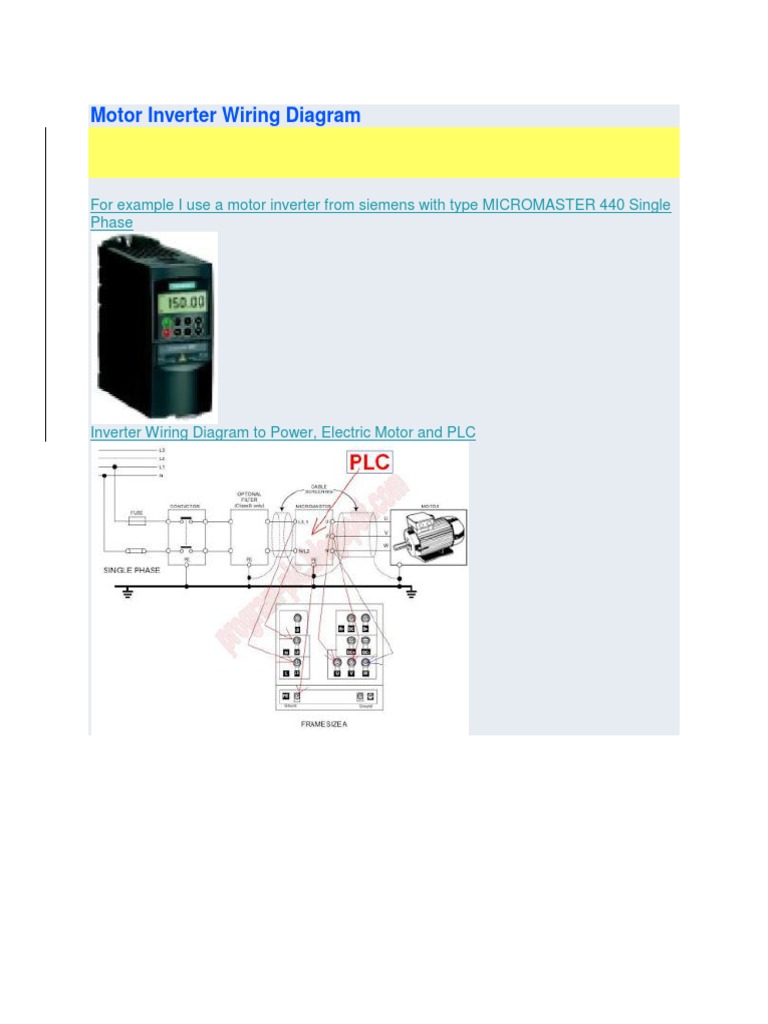 Motor Inverter Wiring Diagram: For Example I Use A Motor Inverter From ...