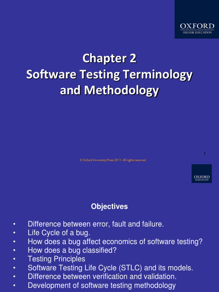Software Testing Terminology and Methodology: © Oxford University Press ...