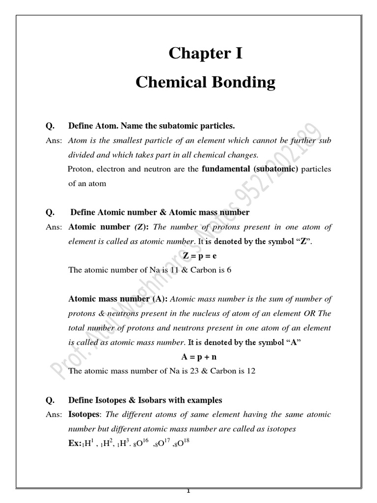 Basic Chemistry Notes | PDF | Ion | Ionic Bonding