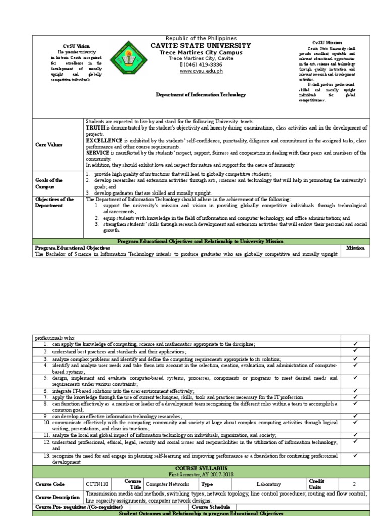 Cavite State University: Cvsu Mission Cvsu Vision | PDF | Information ...