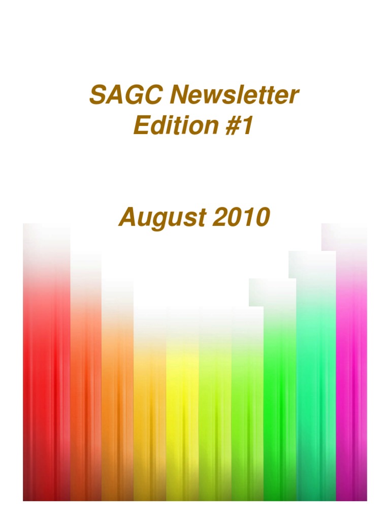 SAGC Newsletter Edition #1 | PDF | Business