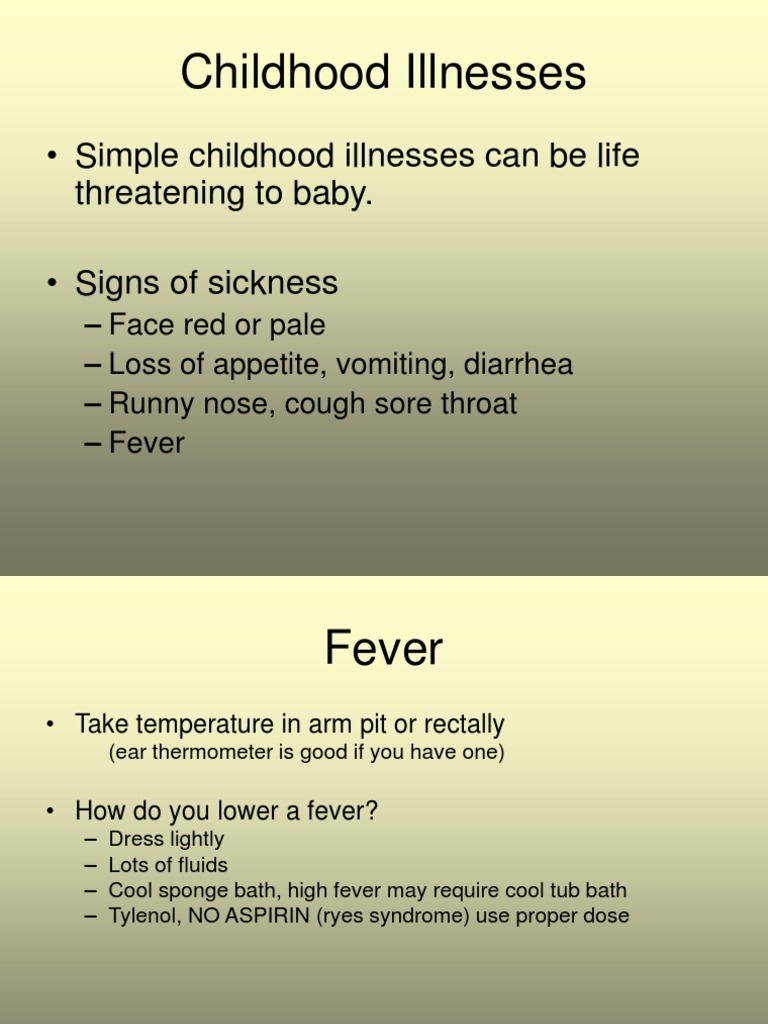 Childhood Illnesses: - Simple Childhood Illnesses Can Be Life ...