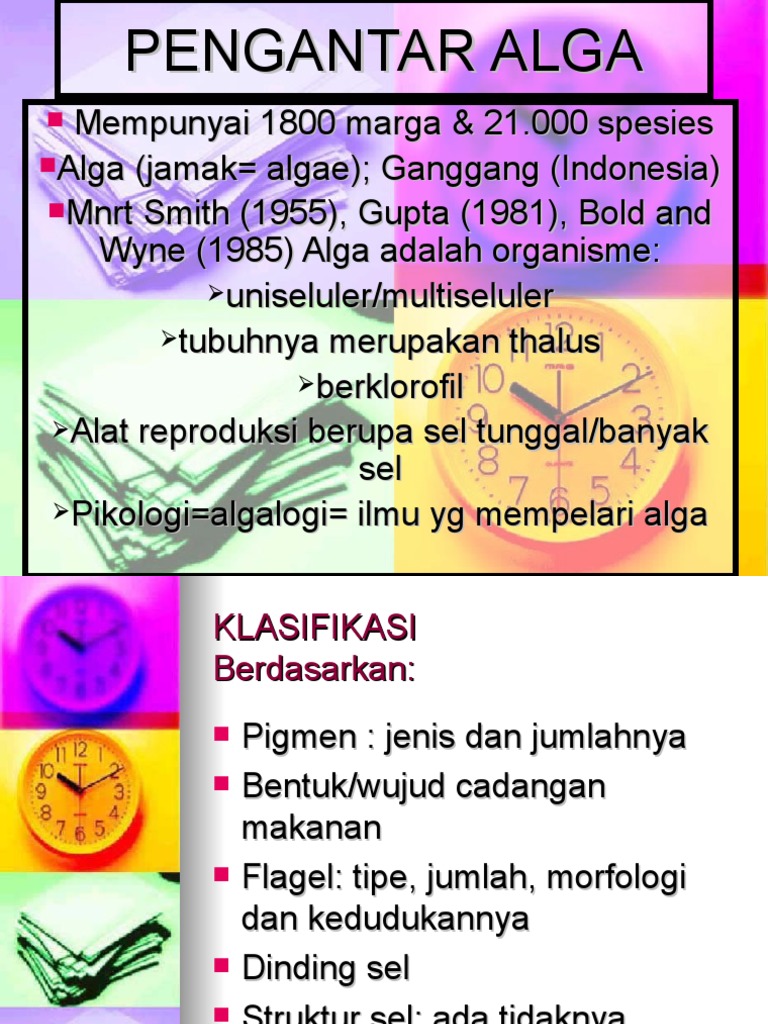 Pengantar Struktur dan Klasifikasi Alga | PDF