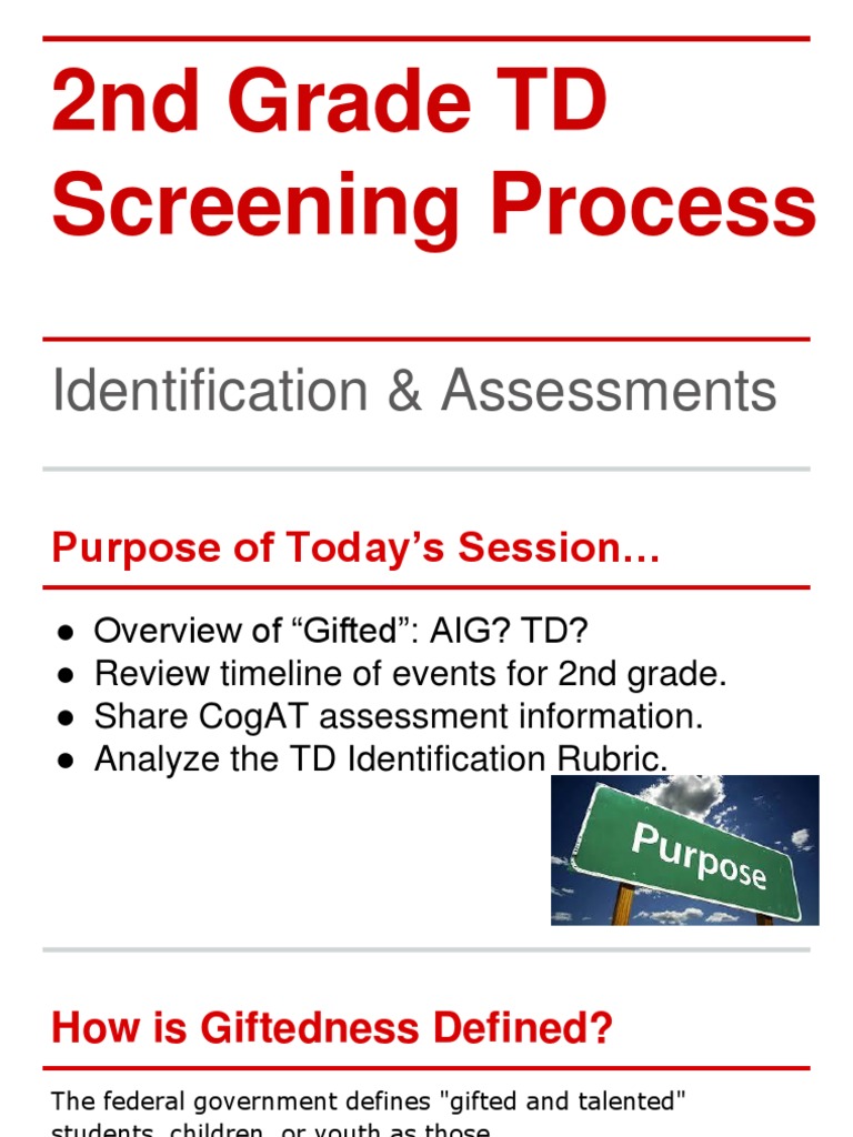 2nd Grade TD Screening Process: Identification & Assessments | PDF ...