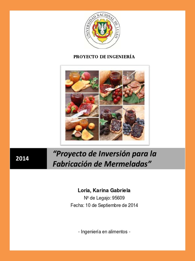 Proyecto de Ingenieria Mermeladas PDF | PDF | Azúcar | Dieta y nutrición