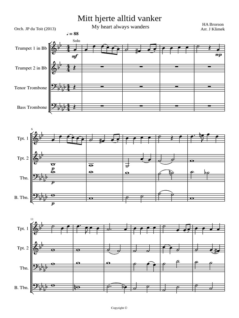 Mitt Hjerte Alltid Vanker: My Heart Always Wanders | Download Free PDF | Music Technology ...