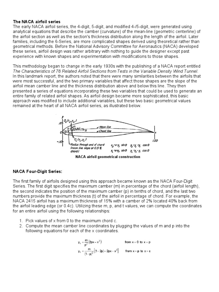 The NACA Airfoil Series | PDF | Airfoil | Aerospace