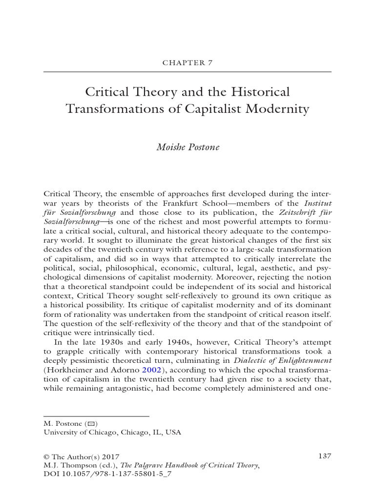 Critical | PDF | Frankfurt School | Critical Theory