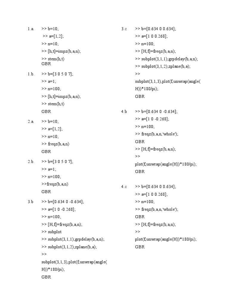 MATLAB Frequency Response Analysis | PDF | Plot (Narrative) | Literary ...
