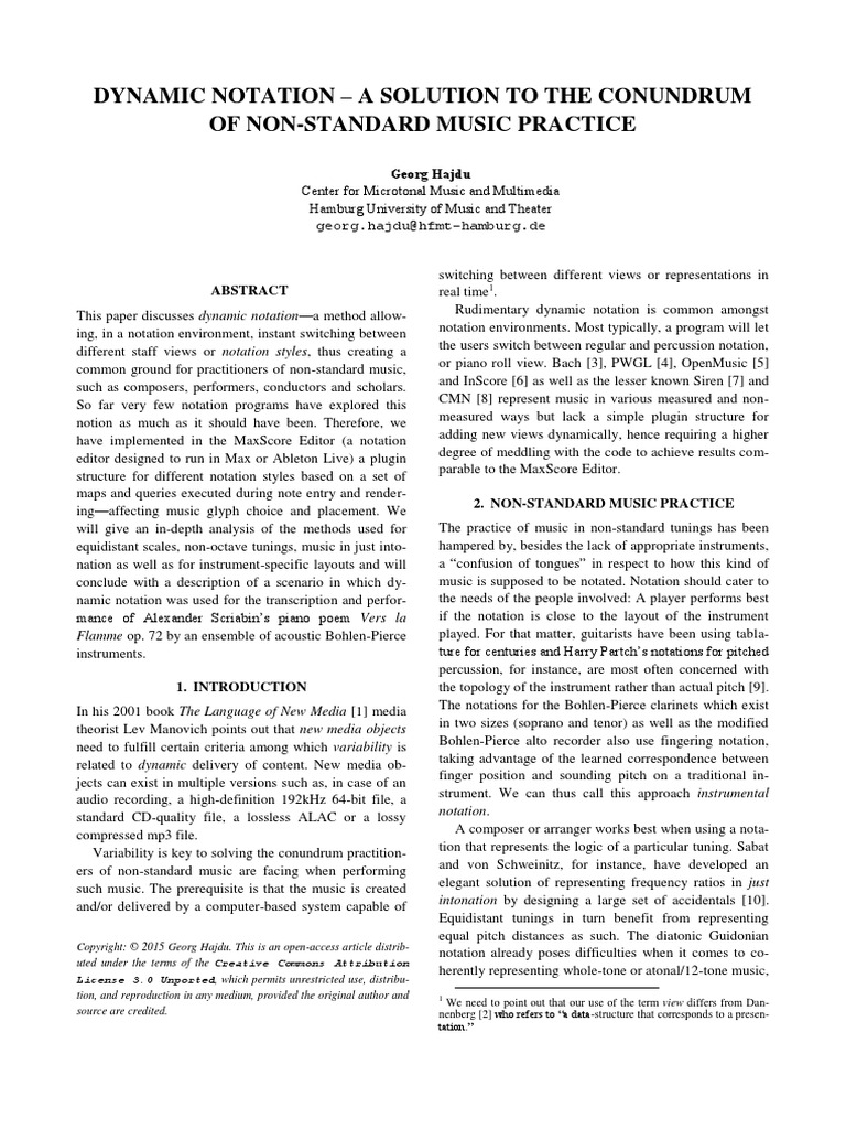 Dynamic Notation - A Solution To The Conundrum of Non-Standard Music ...