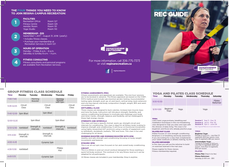 Rec Guide: THE Things You Need To Know To Join Regina Campus Recreation ...