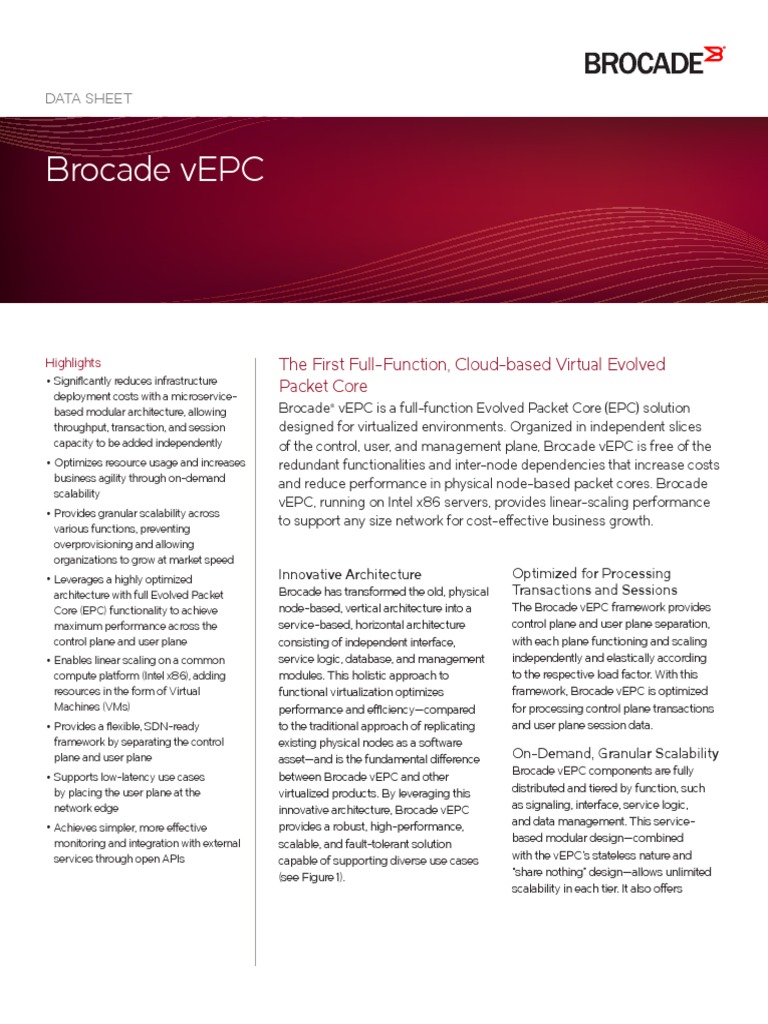Brocade vEPC: The First Full-Function, Cloud-Based Virtual Evolved ...