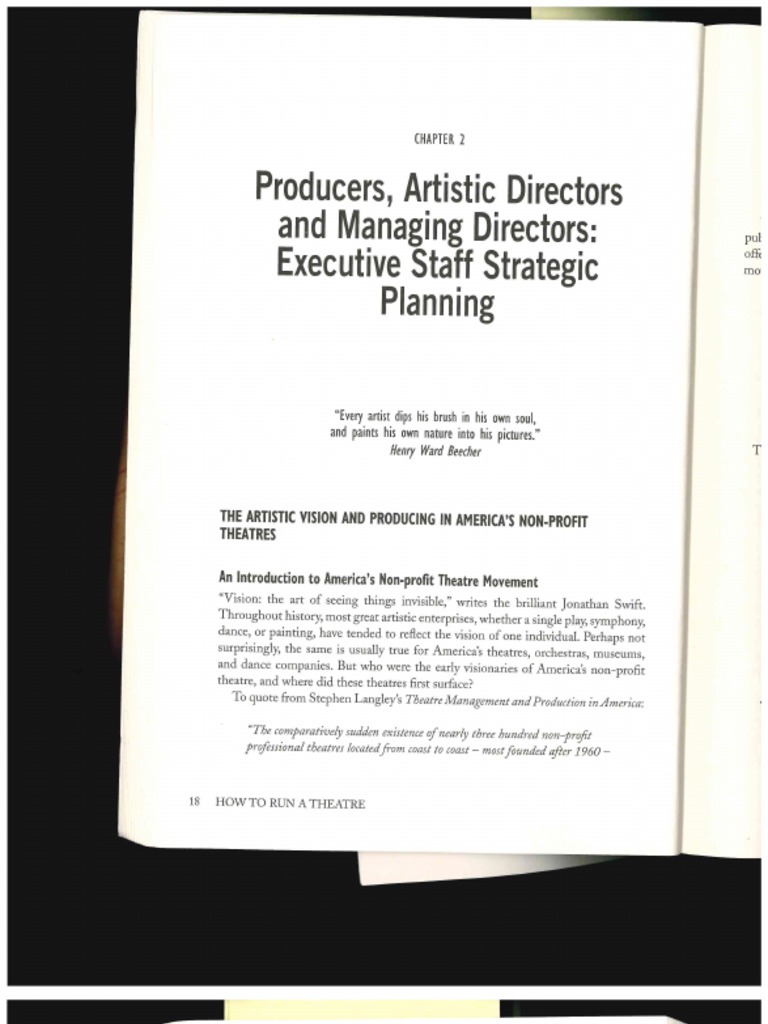 Business of Theatre: Reading #1