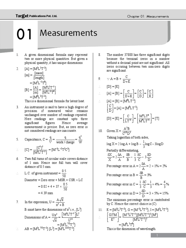 Measurements: Tar Et | PDF | Significant Figures | Logarithm