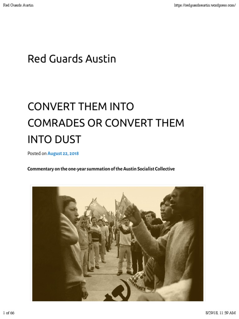 Red Guards Austin: August 22, 2018 | PDF | Maoism | Fascism