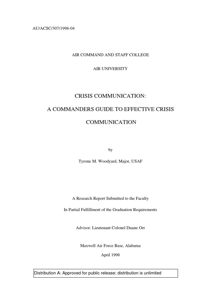 Crisis Communication A Guide To Effective Crisis Communication | PDF ...