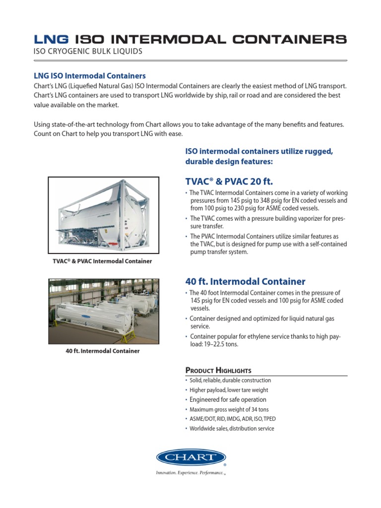 Iso Intermodal Containers: TVAC® & PVAC 20 FT | PDF | Liquefied Natural ...