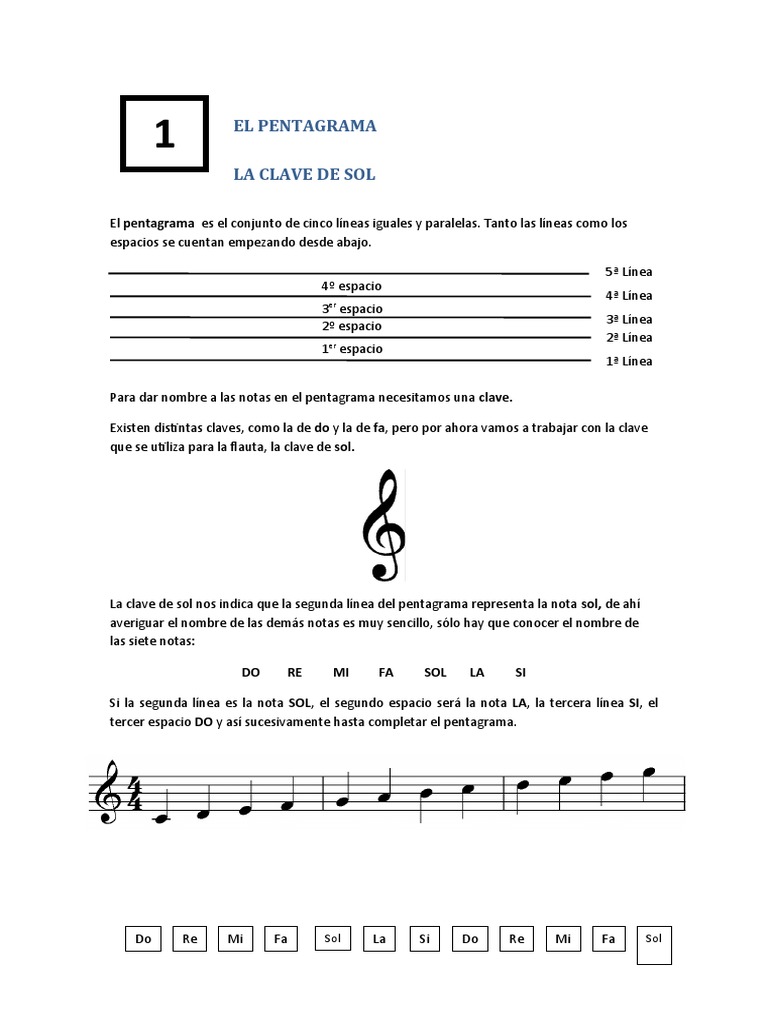El Pentagrama | PDF | Clave | Flauta