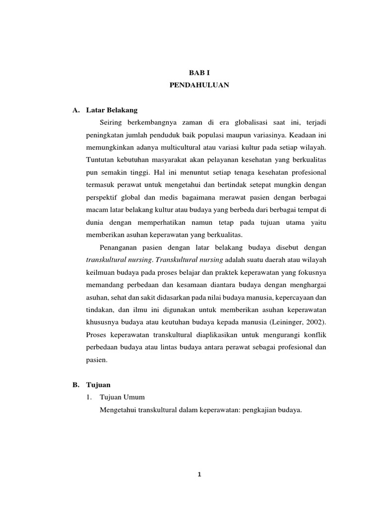 Asuhan Keperawatan Transkultural | PDF