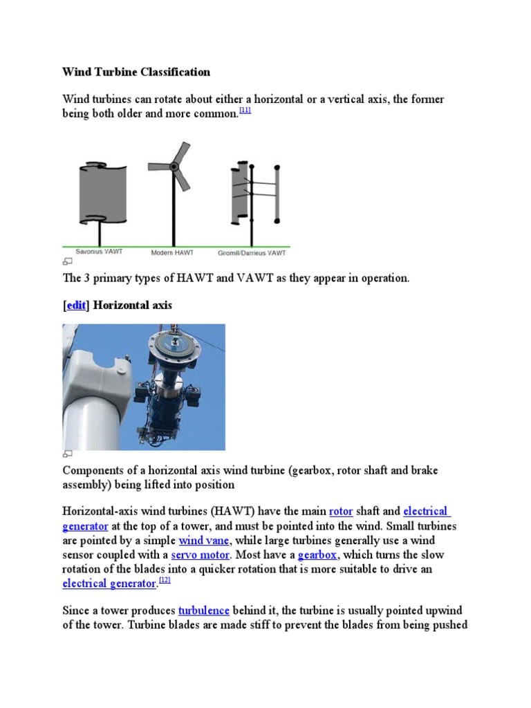 Wind Turbine Classification | Download Free PDF | Wind Turbine | Wound