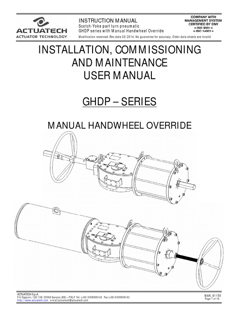 Handwheel | PDF | Actuator | Screw