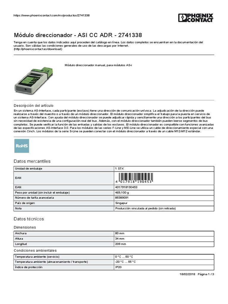 Módulo Direccionador - ASI CC ADR - 2741338: Datos Mercantiles | PDF ...