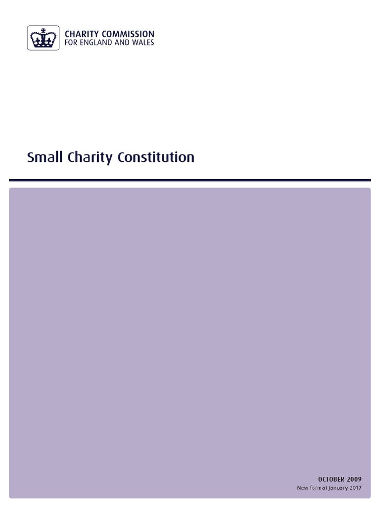 A Template for Guiding Small Charities: Proposed Constitution for the ...